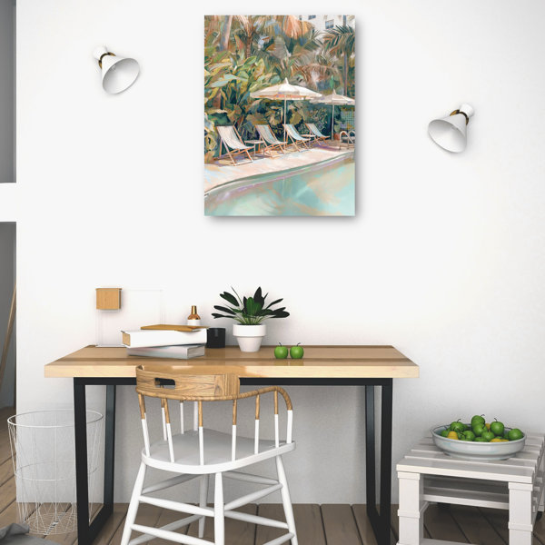Bay Isle Home Poolside By Studio Arts Canvas Art Print | Wayfair